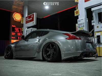 2009 Nissan 370Z with 19x11 15 Rotiform Forged Six and 255/35R19 ...