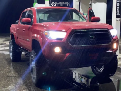 2021 Toyota Tacoma with 24x12 -51 Vision Riot and 35/12.5R24 Lancaster ...