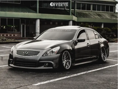 2013 INFINITI G37 with 19x10.5 22 Weds Kranze Vishnu and 235/35R19 ...
