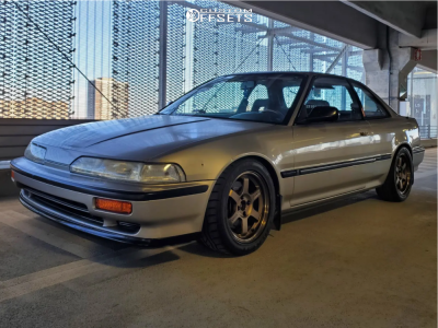 1990 Acura Integra with 15x6.5 25 Volk Te37 and 205/50R15 Falken Azenis ...
