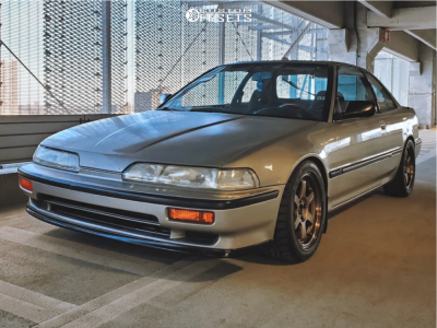 1990 Acura Integra with 15x6.5 25 Volk Te37 and 205/50R15 Falken Azenis ...