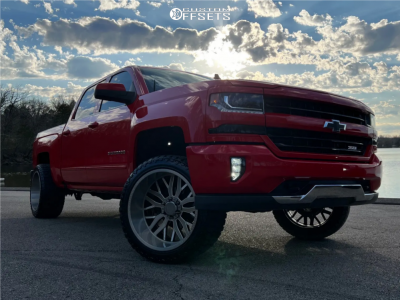 2018 Chevrolet Silverado 1500 with 22x12 -44 Axe Offroad Ax1.4 and 33/12.5R22 Venom Power Terra ...