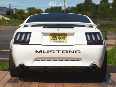 2000 Ford Mustang with 18x9.5 35 ESR Sr02 and 275/35R18 Nitto Nt555r ...