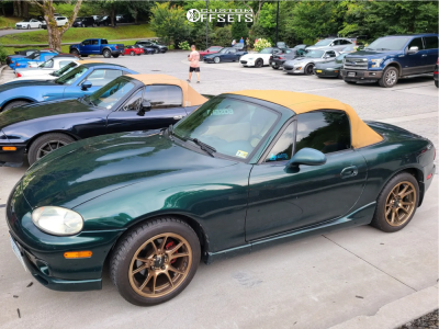 1999 Mazda Miata with 15x7.5 35 Konig Freeform and 195/50R15 BFGoodrich ...