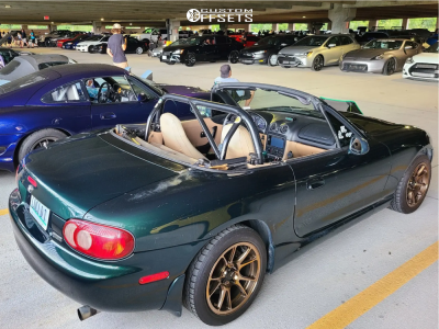1999 Mazda Miata with 15x7.5 35 Konig Freeform and 195/50R15 BFGoodrich ...