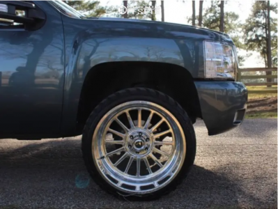2007 Chevrolet Silverado 1500 with 24x14 -76 Fuel Forged Ff75 and 33/13 ...