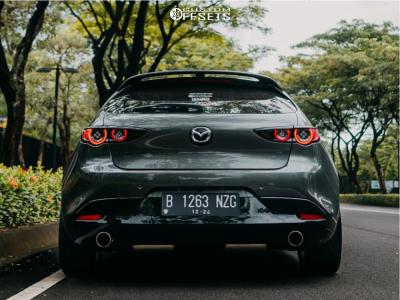 2020 Mazda 3 Sport with 18x8.5 45 Volk Ze40 and 225/45R18 Dunlop ...