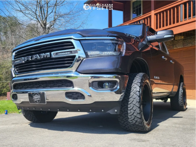 2021 Ram 1500 with 20x10 -25 Vision Shadow and 33/12.5R20 Venom Power ...
