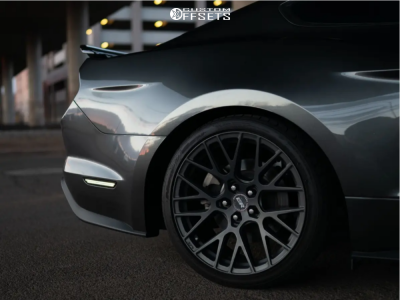 2019 Ford Mustang with 19x8.5 30 ESR Rf11 and 245/35R19 Nitto Neo Gen ...