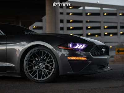 2019 Ford Mustang with 19x8.5 30 ESR Rf11 and 245/35R19 Nitto Neo Gen ...