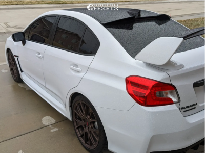 2020 Subaru WRX STI with 19x8 41 BBS Re-v and 245/35R19 Michelin Pilot Sport 4 S and Stock ...