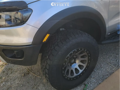 2019 Ford Ranger with 17x9 -12 Fuel Vector and 315/70R17 Toyo Tires ...