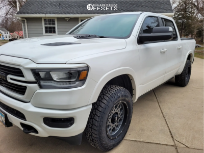 2019 Ram 1500 with 18x9 -12 Vision Rocker and 265/70R18 Falken Wildpeak ...