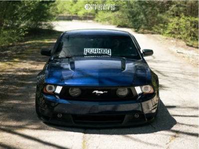 2012 Ford Mustang with 19x9.5 22 ESR Rf11 and 235/35R19 Lexani Lx ...
