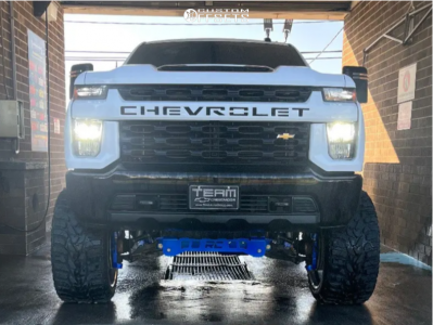 2020 Chevrolet Silverado 2500 HD with 24x14 -76 KG1 Forged Snow and 36/ ...
