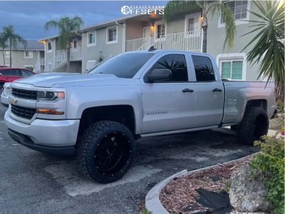 2017 Chevrolet Silverado 1500 with 22x12 -51 Vision Rocker and 285 ...
