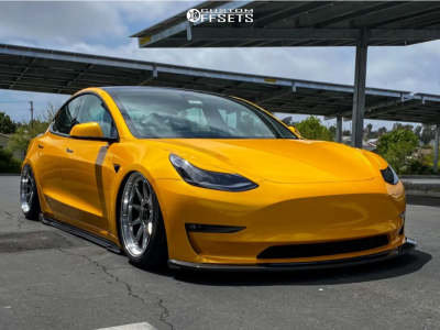2021 Tesla 3 with 19x10 25 Konig Countergram and 255/35R19 Yokohama ...
