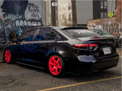 2020 Toyota Corolla with 17x9 35 Gram Lights 57dr and 225/45R17 ...