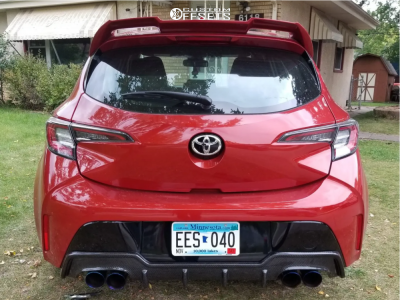 2020 Toyota Corolla with 17x9 38 Gram Lights 57dr and 255/45R17 Hankook ...