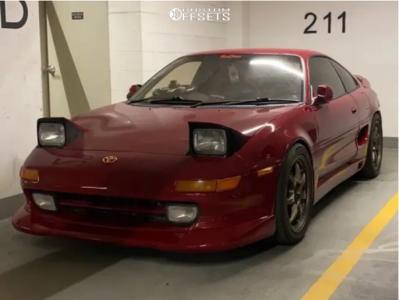 1993 Toyota MR2 with 17x8 35 WedsSport Sa-90 and 215/45R17 Firestone ...
