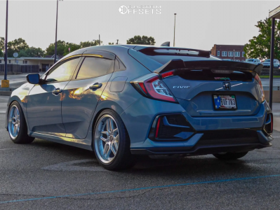 2020 Honda Civic with 18x9.5 35 ESR Cs15 and 245/40R18 Goodyear Eagle ...