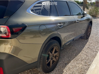 2022 Subaru Outback with 18x8 38 Enkei T6r and 225/60R18 Yokohama Avid ...