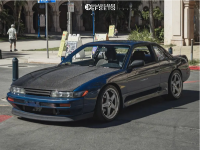 1991 Nissan 240SX with 18x8.5 25 Rays Engineering Nismo Lmgt4 and 245 ...