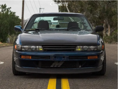 1991 Nissan 240SX with 18x8.5 25 Rays Engineering Nismo Lmgt4 and 245 ...