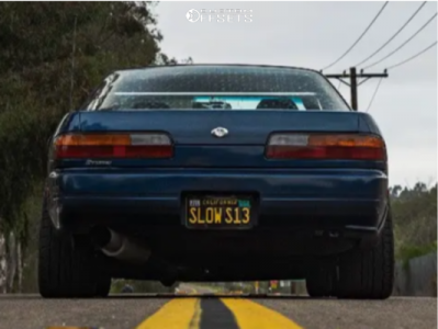 1991 Nissan 240SX with 18x8.5 25 Rays Engineering Nismo Lmgt4 and 245 ...