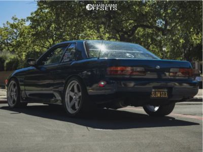 1991 Nissan 240SX with 18x8.5 25 Rays Engineering Nismo Lmgt4 and 245 ...