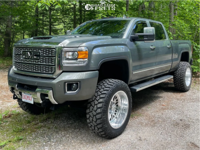 2018 GMC Sierra 2500 HD with 22x12 -44 American Force Locus Ss and 37/ ...