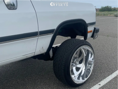 1991 Dodge W250 with 24x14 -73 American Force Blade SS and 305/35R24 ...