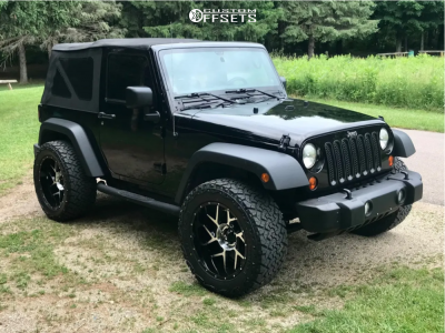 2011 Jeep Wrangler with 20x10 -25 Vision Sliver and 33/12.5R20 Venom ...