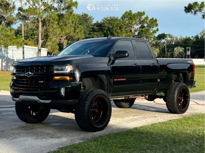 2016 Chevrolet Silverado 1500 with 22x12 -44 TIS 544BMR and 36/13.5R22 Versatyre Mxt and ...