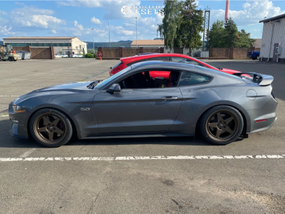 2021 Ford Mustang with 19x10 25 ESR Cr5 and 285/35R19 Firestone ...