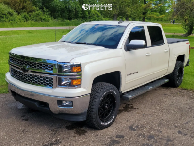 2015 Chevrolet Silverado 1500 with 18x9 -12 Vision Rocker 412 and 305 ...