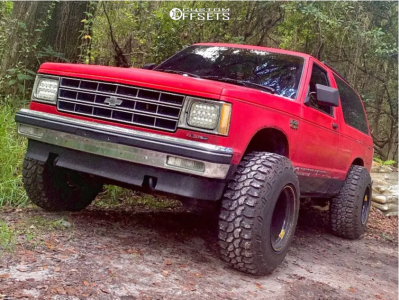 1990 Chevrolet S10 Blazer with 15x12 -63.5 Bart Wheels Super Trucker ...