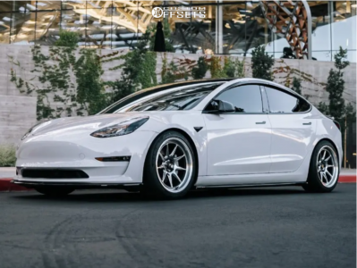 2021 Tesla 3 with 19x10 25 Konig Countergram and 275/35R19 Kumho Ecsta ...