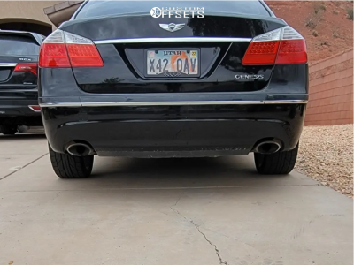 2011 Hyundai Genesis with 20x8.5 35 Vision Monaco and 255/35R20 Nitto ...