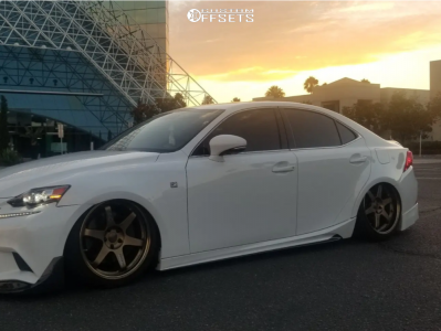 2016 Lexus IS200t with 19x8.5 30 Volk Te37 and 225/35R19 Bridgestone ...