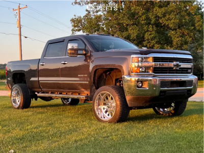 2015 Chevrolet Silverado 3500 HD with 22x12 -40 American Force Elite SS ...