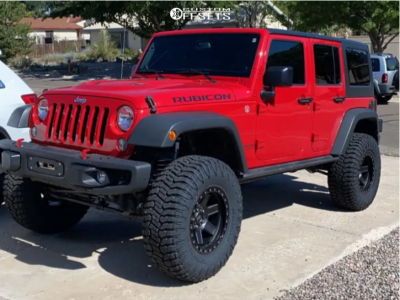 2014 Jeep Wrangler with 17x9 -12 Hardrock H104 and 35/12.5R17 Radar ...