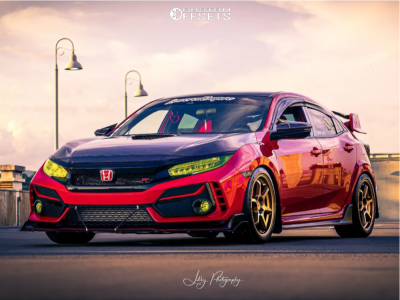 2020 Honda Civic with 18x9.5 45 Motegi Mr145 and 265/35R18 Michelin ...