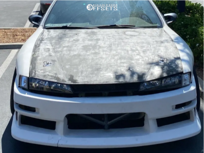 1995 Nissan 240SX with 17x9 12 Gram Lights 57dr and 215/40R17 Federal ...