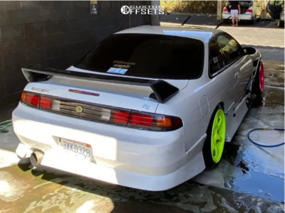 1995 Nissan 240SX with 17x9 12 Gram Lights 57dr and 215/40R17 Federal ...