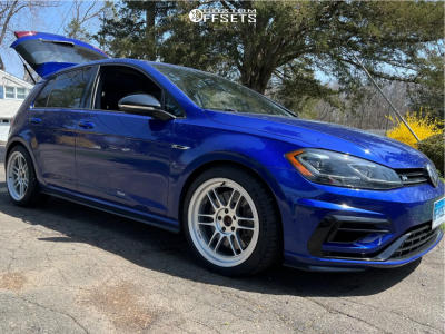 2018 Volkswagen Golf R with 18x9.5 35 Enkei Rpf1 and 235/40R18 Michelin ...