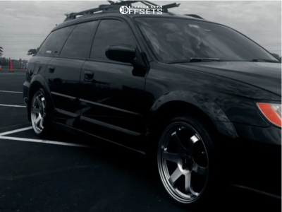 2008 Subaru Outback with 18x8.5 35 AVID1 Av6 and 215/35R18 Vercelli ...