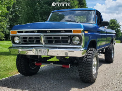 1977 Ford F-250 with 22x14 -76 Dropstars 652bm and 375/45R22 Atturo ...