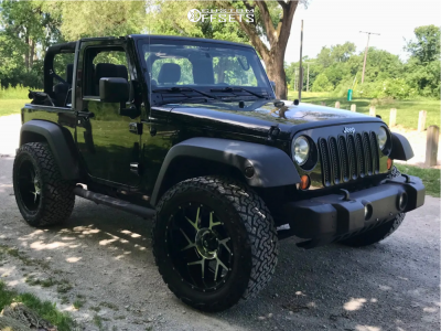 2011 Jeep Wrangler with 20x10 -25 Vision Sliver and 33/12.5R20 Venom ...