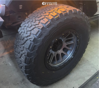 2012 Jeep Wrangler with 17x9 -12 Vision Nemesis 111 and 33/12.5R17 ...
